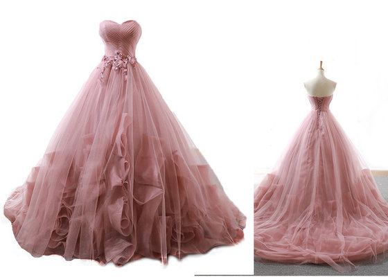 Heavy Ruffles Light Pink Homecoming Dresses With Bright Sparkle Pleats
