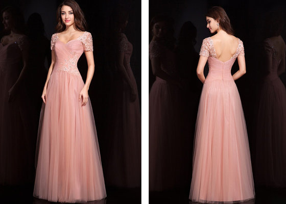 Bright Sparkle Prom Evening Gowns For Slim Girls Enhanced Style Version