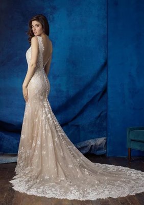 Sexy A - Line Sheath Column Wedding Dress Immortal Little Trailing Design