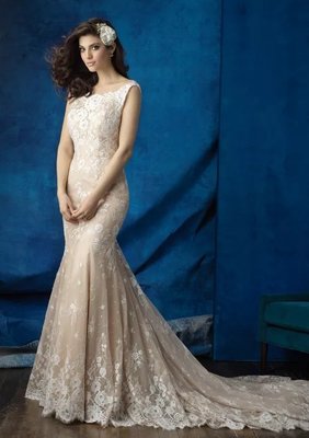 Sexy A - Line Sheath Column Wedding Dress Immortal Little Trailing Design