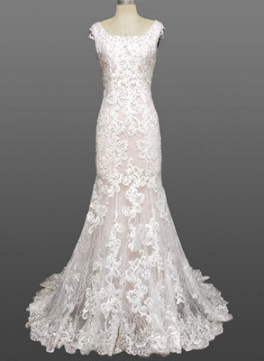 Tulle Non Traditional Wedding Dresses / Mermaid Plus Size Lace Wedding Dresses
