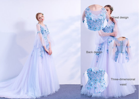 Long Tail Butterfly Womens Bridesmaid Dresses For Ball Gown Off Shoulder