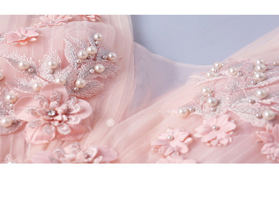 Classic Light Pink Bridesmaid Dresses / Traditional Strapless Bridesmaid Dresses