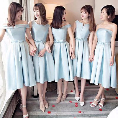 Gorgeous Stain Womens Bridesmaid Dresses With Different Complex Handwork