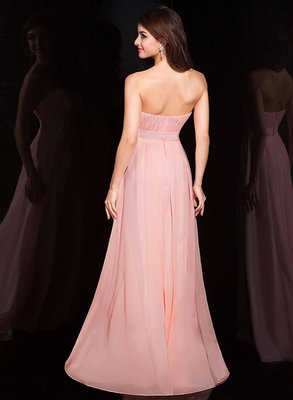 Elengantly Bead Long Chiffon Bridesmaid Dresses With Enhanced Style Version