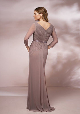 Gray Chiffon Bride's Mom Dresses For Wedding Day Party Enhanced Style Version