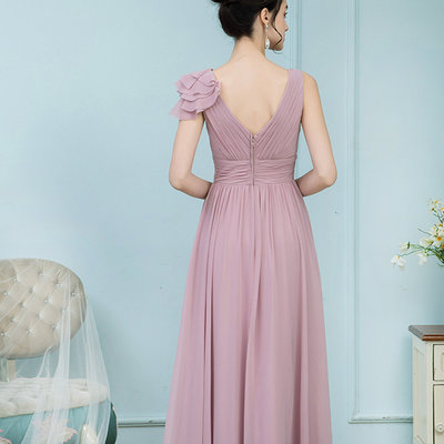 Pink Beaded Mother Of The Bride Dresses , Long A Line Mother Of The Bride Dresses
