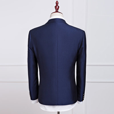 Anti Shrink Cool Mens Wedding Suits , Breathable Mens Navy Wedding Suits
