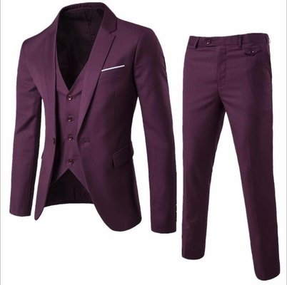 Customization Colors Gents Wedding Suits With Two Button Three Piece