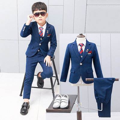 Luxury Navy Blue Ring Bearer Outfit , Anti Static Ring Bearer Outfits Shorts