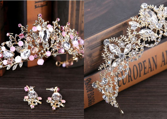 Charm Heart Clear Crystal Crown For Bridal Tiaras Pageant Party Prom Gift