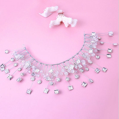 Wedding Free Gift Silver Crystal Rhinestone Wedding Bride Crown