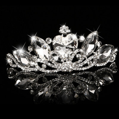 Fashionable Costume Gold Wedding Tiara , Elegantly Full Crowns And Tiaras