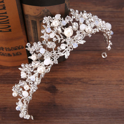 Fashionable Costume Gold Wedding Tiara , Elegantly Full Crowns And Tiaras