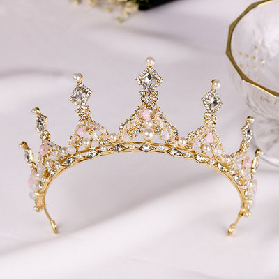 Gold Tiaras And Crowns Bridal Gown Accessories For Fit And Flare Wedding Dress