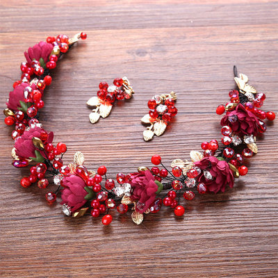 Artificial Flower Garland Bridal Gown Accessories Head Wreath Decorative