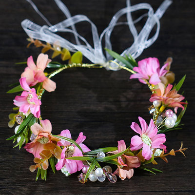 Colorful Flower Headbands Wedding Hair Accessories Girl for Party Fancy Festival Headband