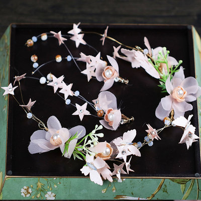 Bridal Wedding Artificial Flower Garland/ Fflower Head Wreath Decorative Artificial Flower Wreath