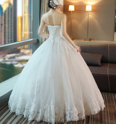 Most Beautiful White Color Wedding Ball Gown , Nice Dresses For Wedding