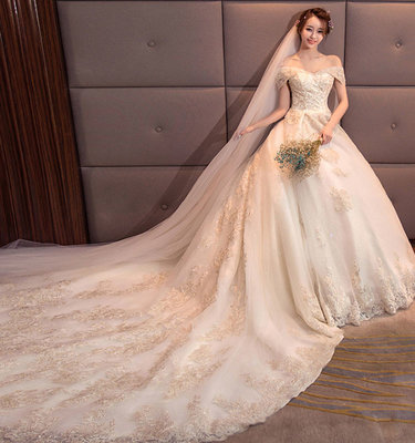 White Ivory Wedding Dresses Bridal Ball Gowns Off Shoulder Elegant Princess 2019
