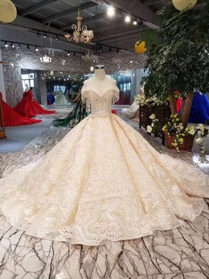 new champagne tassels tail customizable palace retro wedding dress