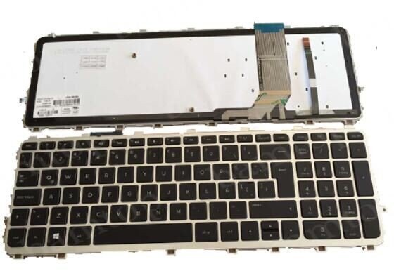 Customize Internal Silver Frame Backlit Laptop Keyboard For HP Envy 15-J000