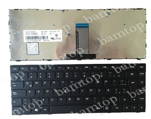 Black Frame Latin Notebook Keyboard Layout Waterproof 6 Months Warranty