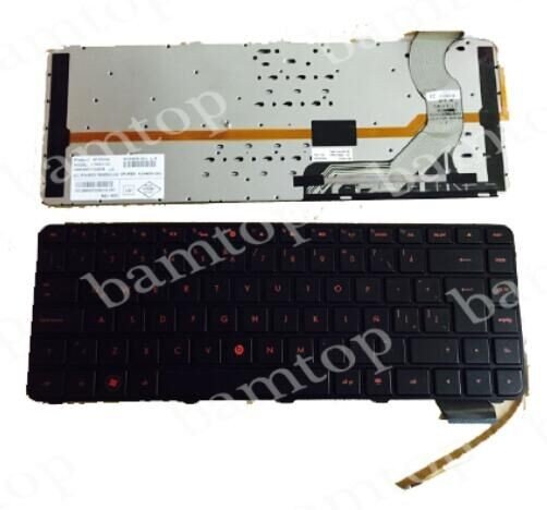 Frame Red Backlight Laptop Keyboard For HP , Laptop Type Keyboard At Interface Type
