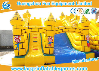 Durable Yellow Commercial Inflatable Slide Inflatable Castle Slide For Playing