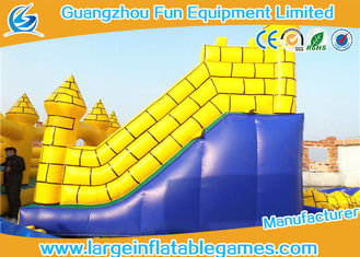 Durable Yellow Commercial Inflatable Slide Inflatable Castle Slide For Playing