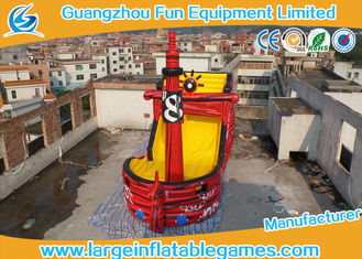 Red Inflatable Pirate Ship / Inflatable Pirate Boat Fun City Playground