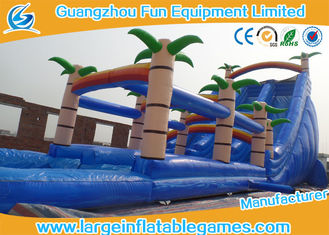 Coconut Commercial Inflatable Slide , Waterproof Kids Inflatable Water Slide With Pool