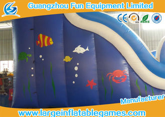 Ocean Commercial Inflatable Slide / Inflatable Stair Slide With Two Slide Way