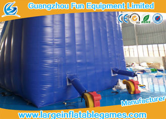 Giant Commercial Inflatable Slide / Blue Inflatable Swimming Pool Water Slide