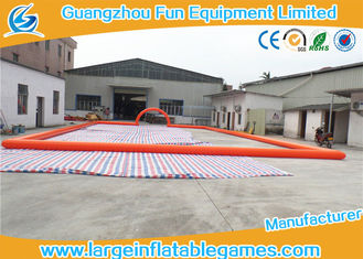 Big Airtighted Inflatable Soccer Field , Outdoor Large Inflatable Games