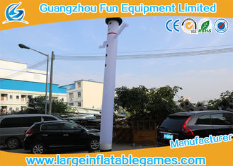 White Advertising Sky Inflatable Air Dancers Snowman With Bottom Blower