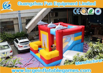 Customized Inflatable Bouncy Castle , Inflatable Jumping With Plato PVC Tarpanlin
