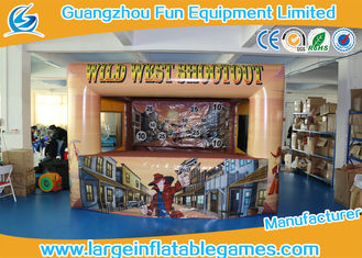 Eco Friendily Wild West Inflatable Shootout game 4*4.5m Customized