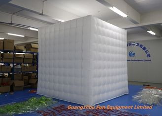 Inflatable Cube LED Bubble Photo Booth White PVC Oxford 3 * 3m