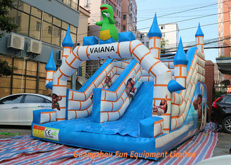 Flame Resistant Giant Commercial Inflatable Slide / Inflatable Bouncers With Slide