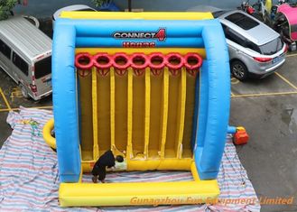 Giant Inflatable Sport Games Connect 4 Basketball Hoops Yellow / Blue / Red