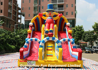Commercial Large Inflatable Games Clown Dry Slide Combo Bouncy House