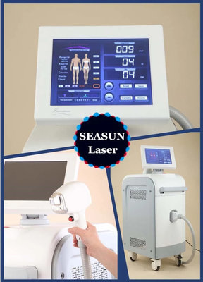 Painless Triple Wavelength Diode Laser Machine , Laser Hair Machine Vertical