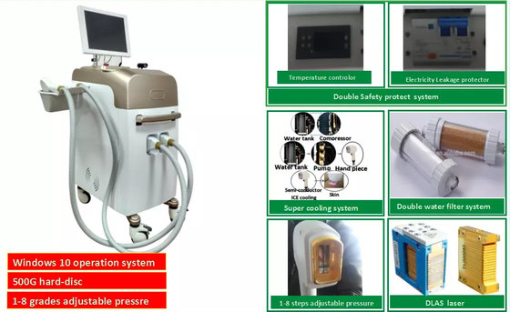 White Diode Laser Hair Removal Machine , Vavuum Laser Lightsheer Duet Machine