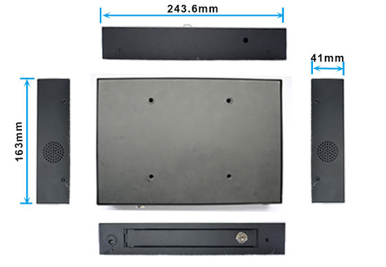 10 inch Outdoor Motion Sensor LCD Advertising Display Waterproof 1024x 600