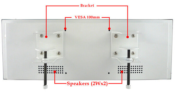 Home 14.9 Inch TFT LCD Advertising Display Screens Signage With Decoding Split Screen