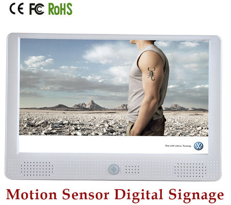 Digital Audio Video Devices Motion Sensor LCD Display With External Button 10 inch TFT Advertising player