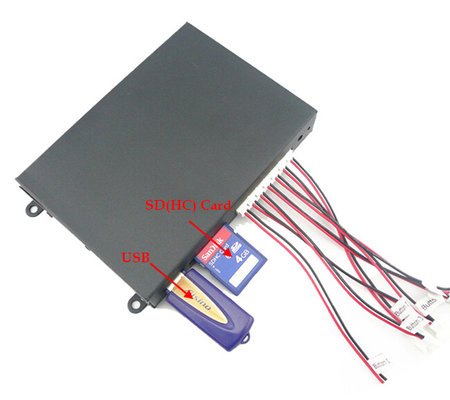 AC 110-240V DC 12V Remote control USB SD Card Slot VGA YPbPr port Full HD Media Player
