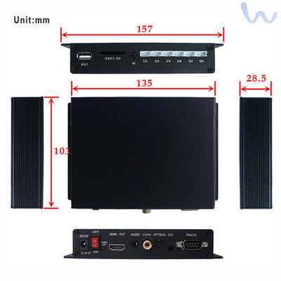 1080P Full HD Media Player , Digital Out Coaxial HD Video Media Player