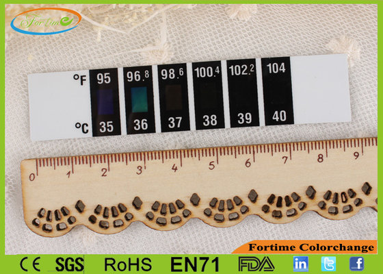 Easy To Read Forehead Thermometer Strip Temperature Stickers 35℃ ~ 40℃
